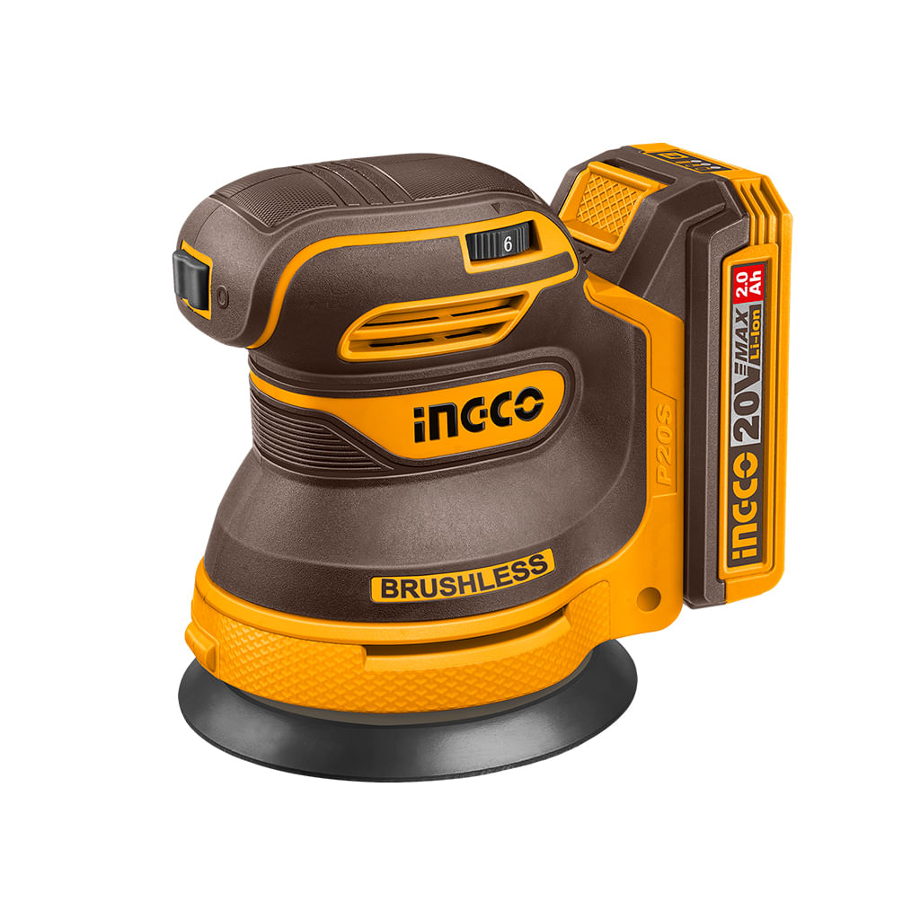 Lixadeira Roto-Orbital Brushless 5” 20V INGCO| CROSLI20021-9